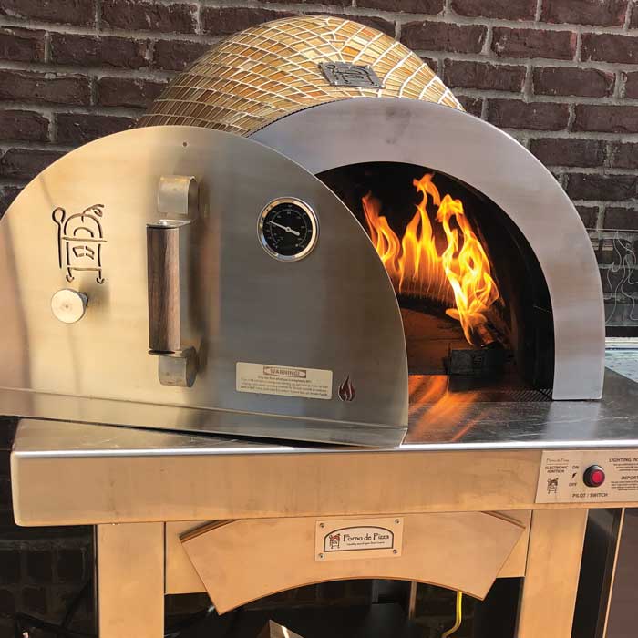 HPC Fire Forno Dual Fuel Wood & Gas Pizza Oven with Mosaic Tile Finish